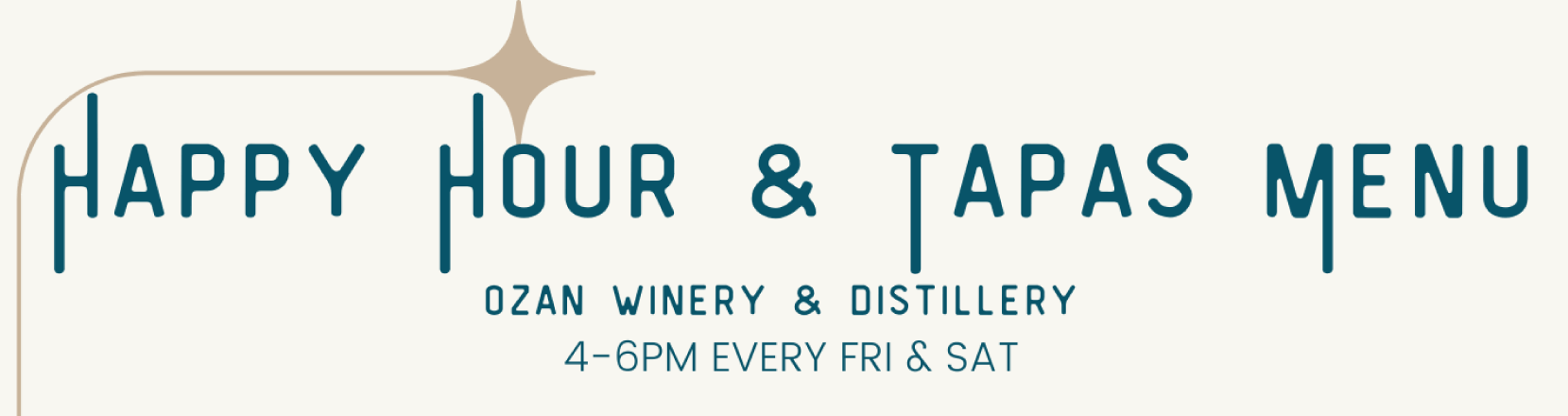 MENUS - CAFE or TAPAS - Ozan Vineyard & Cellars